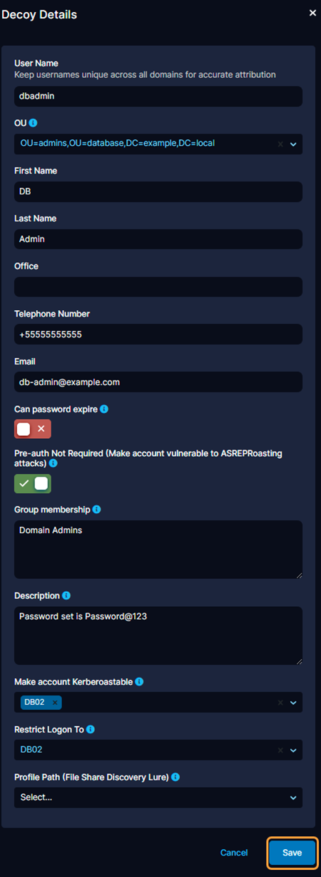 Creating a Decoy Active Directory User | Zscaler