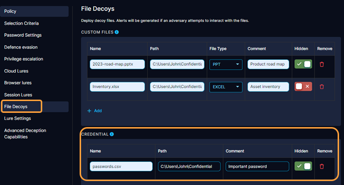 Configuring File Decoys | Zscaler