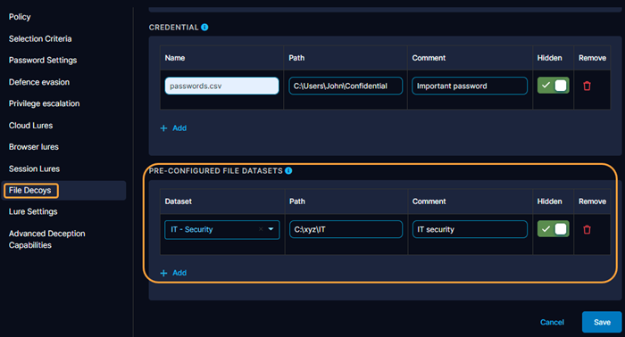 Configuring File Decoys | Zscaler