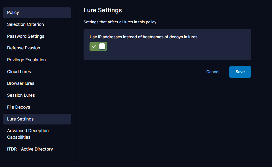 ルアー設定の構成 | Zscaler