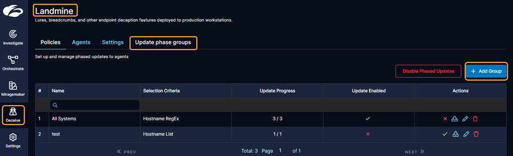 Landmineエージェントグループの追加 | Zscaler