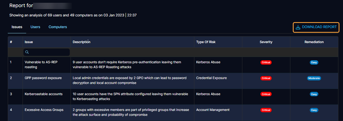 Downloading the Vulnerability Report | Zscaler