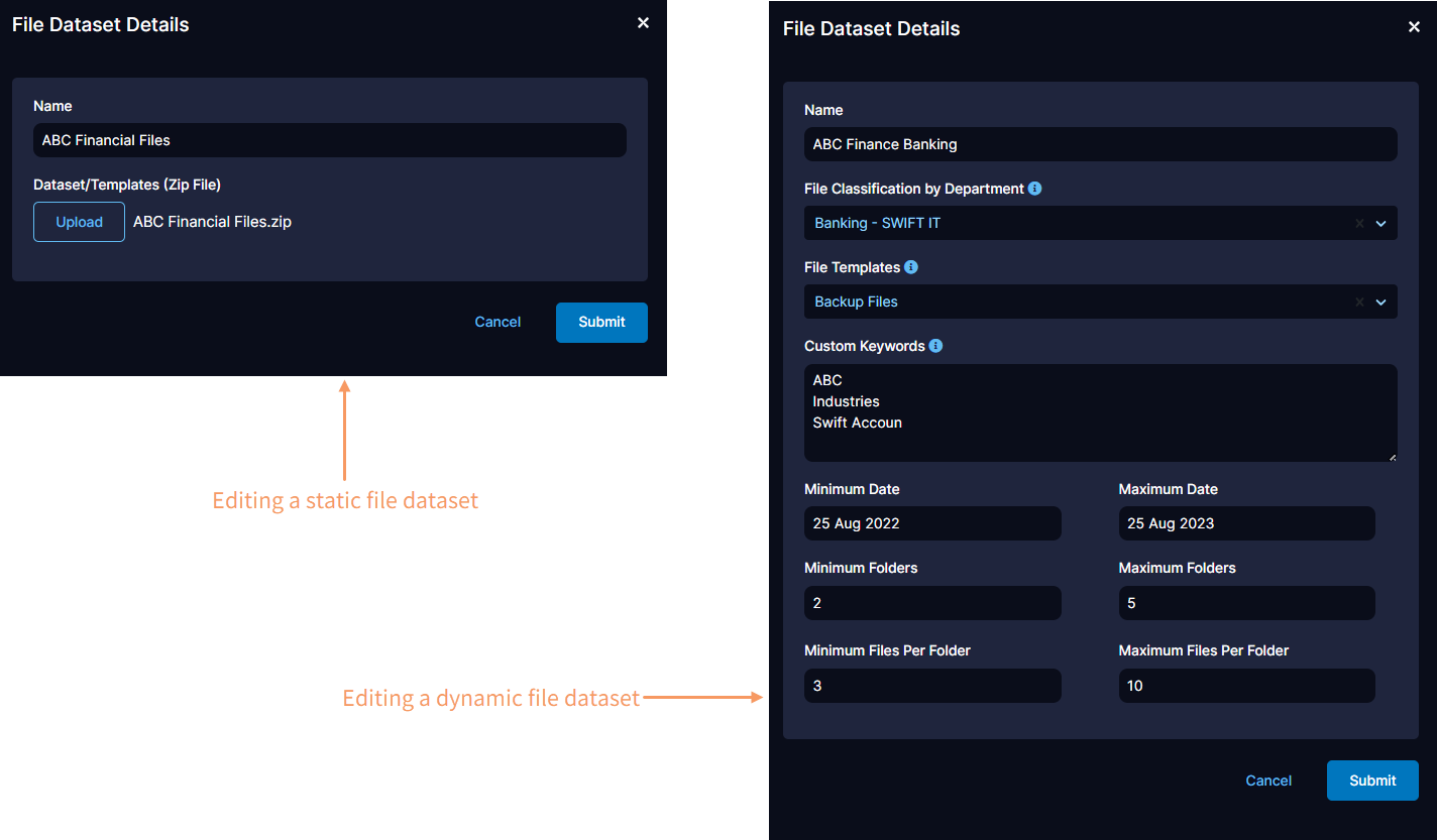 Editing or Deleting a File Dataset | Zscaler