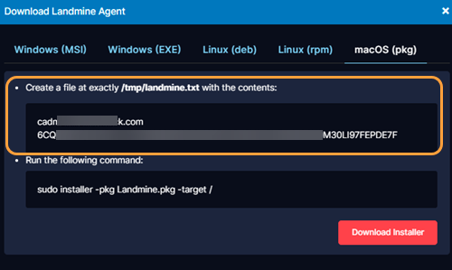 Installing a Landmine Agent on macOS | Zscaler