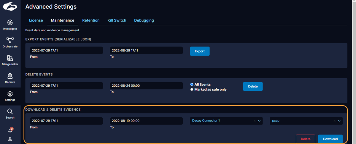 Managing Events and Evidence | Zscaler