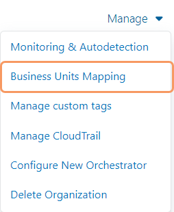 Business units mapping