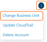 Change business unit for a single account