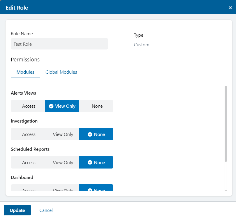 Editing or Deleting a Custom Role | Zscaler