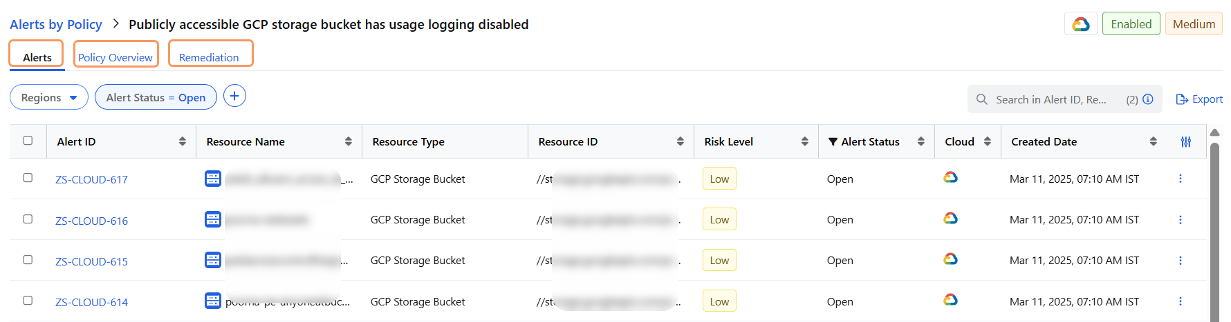 View the policy drawer