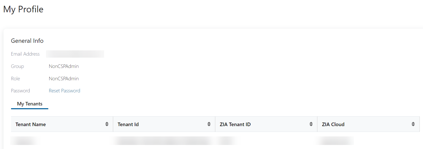 Viewing the User Profile | Zscaler