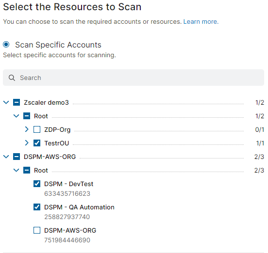 Configuring Scan Settings for AWS Cloud Storage | Zscaler