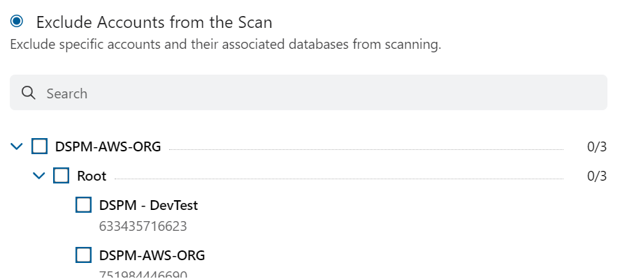 Configuring Scan Settings for AWS Database | Zscaler