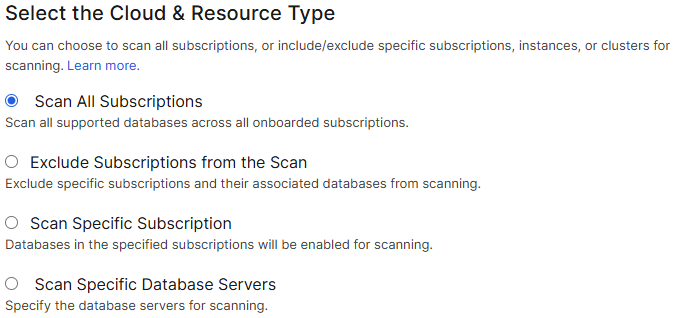 Configuring Scan Settings for Azure Database | Zscaler