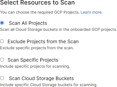 Selecting the storage accounts