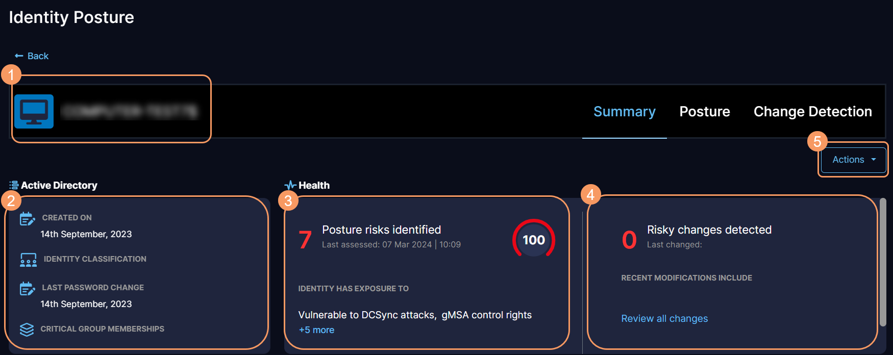 Viewing affected computer summary details