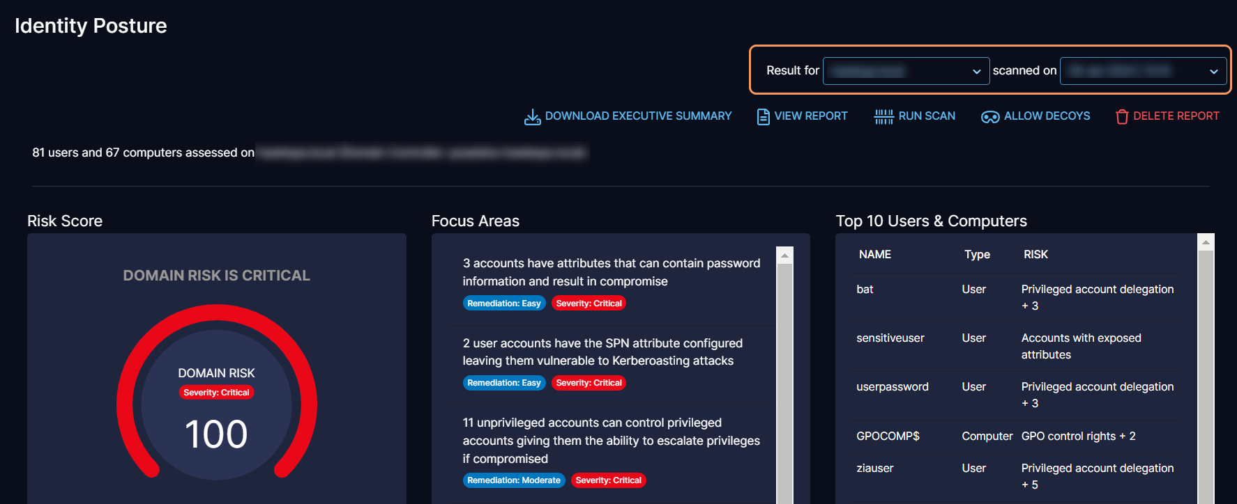 Deleting an Active Directory Scan Report | Zscaler