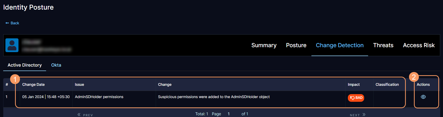 Viewing Affected Active Directory User Account Details | Zscaler