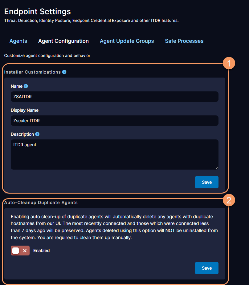 About the Landmine Settings page