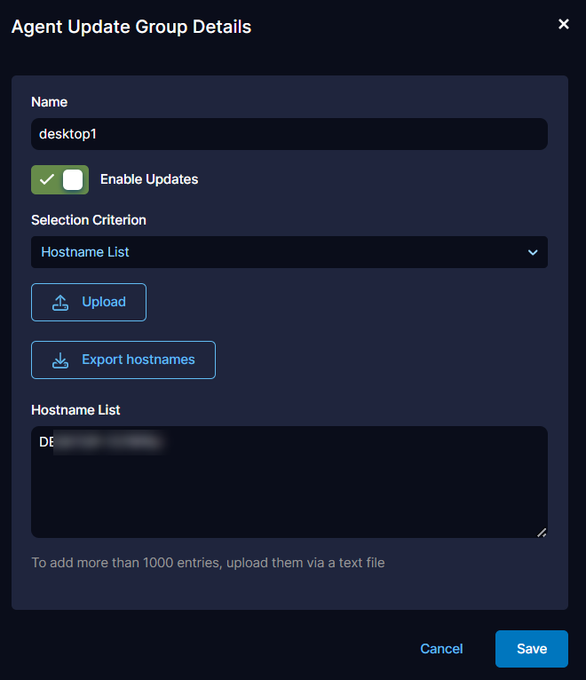 エージェント更新グループの管理 | Zscaler