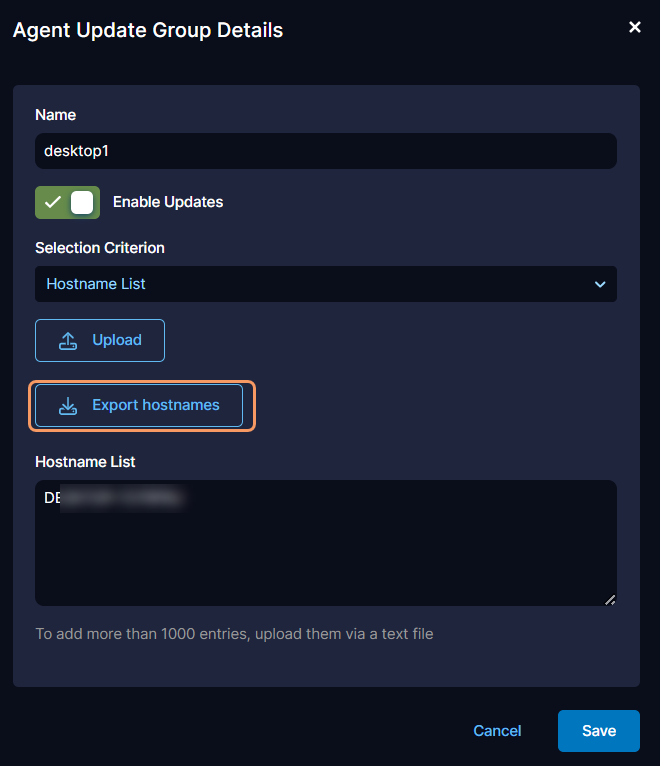 エージェント更新グループの管理 | Zscaler