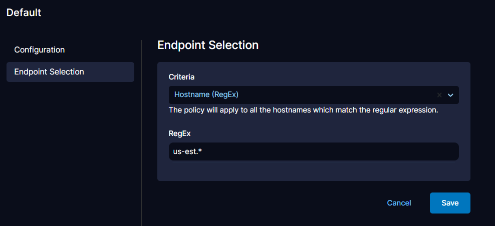 Specifying Selection Criterion for Credential Exposure Scan | Zscaler