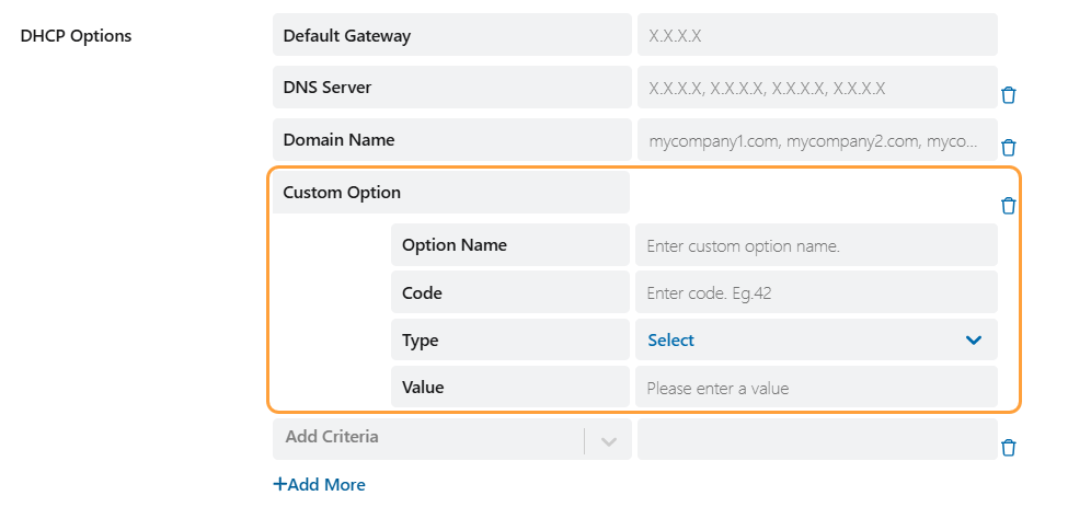 Custom DHCP Option