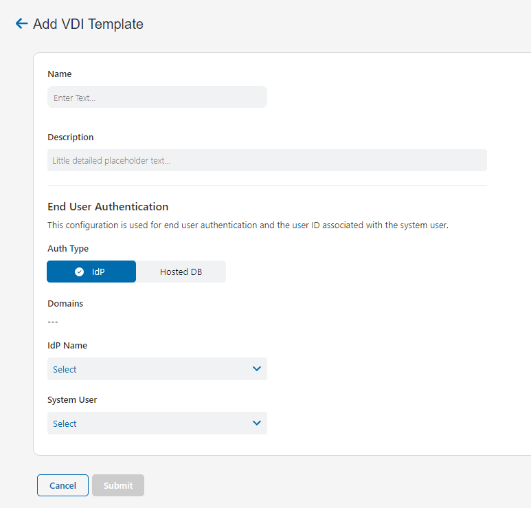 Configuring VDI Templates | Zscaler