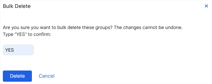Bulk Delete Confirmation
