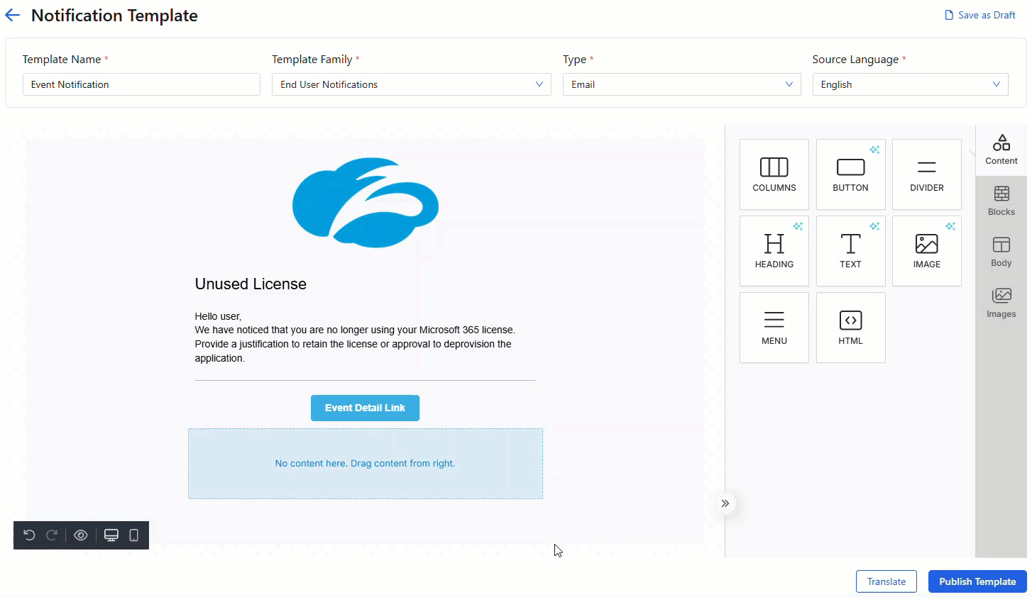 Video - Using the email template builder to add HTML content to an email notification template