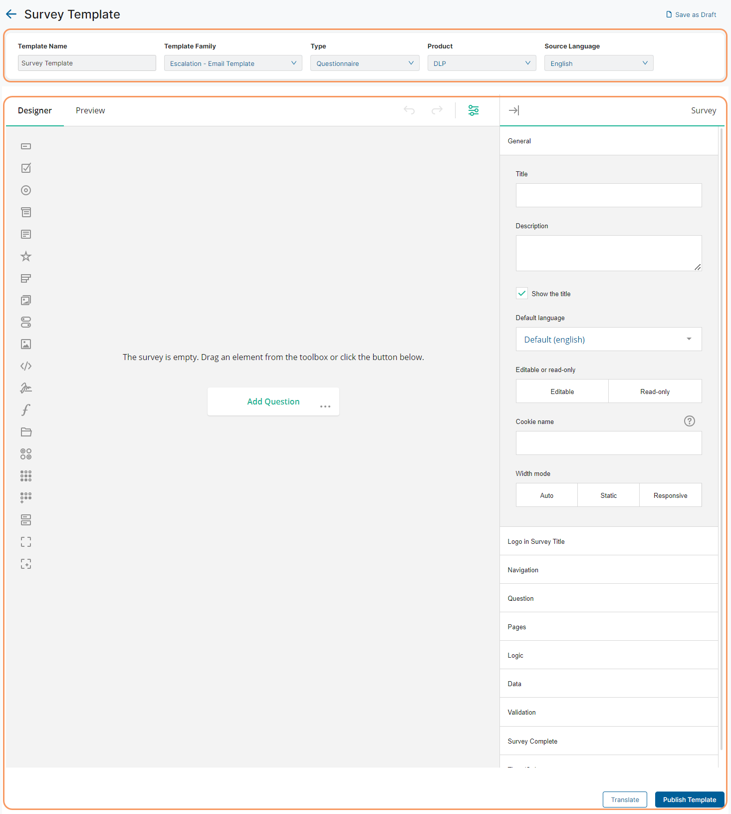 Managing Survey Templates | Zscaler