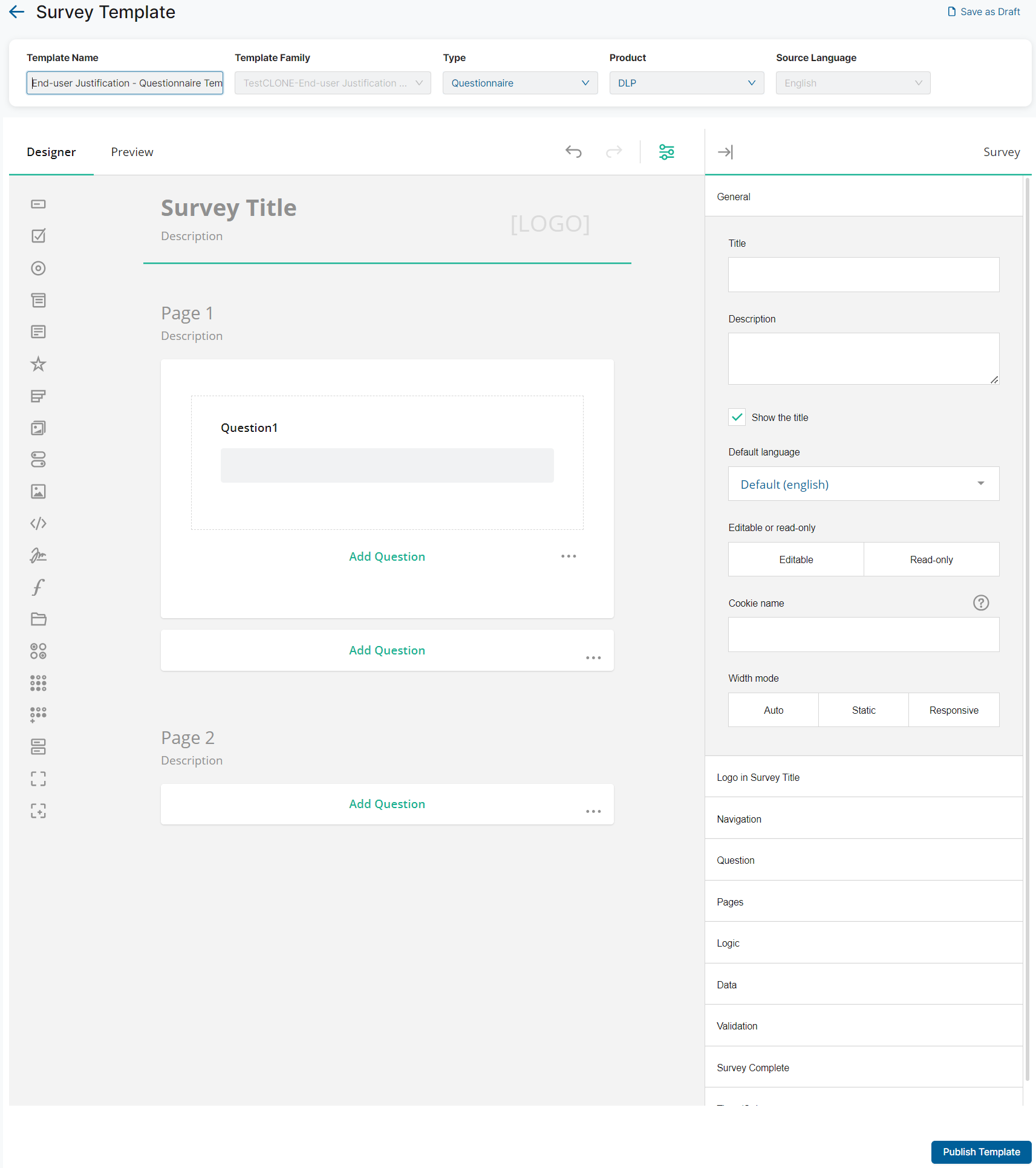 Managing Survey Templates | Zscaler