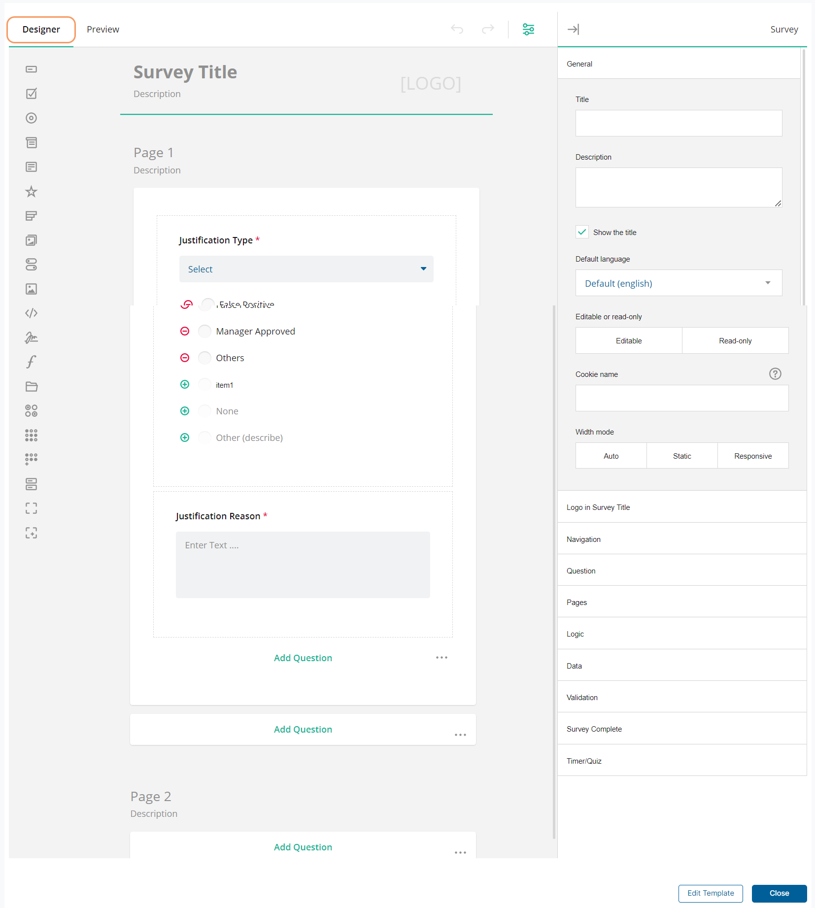 Managing Survey Templates | Zscaler