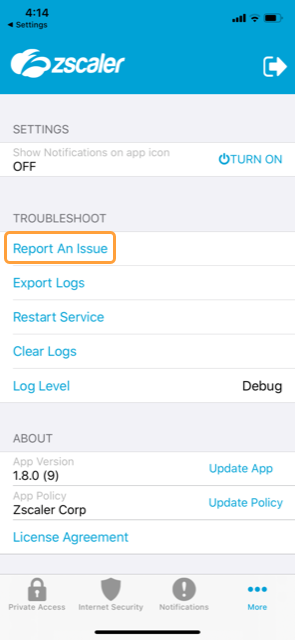 Reporting an Issue with Zscaler Client Connector | Zscaler