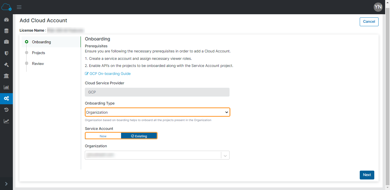 Onboarding a Google Cloud Platform Organization Account | Zscaler