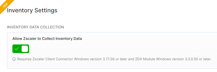 Configuring Inventory Settings | Zscaler