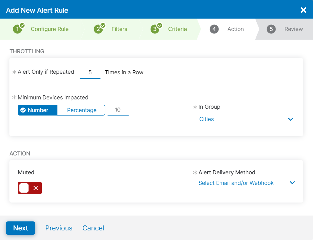 Configuring an Alert Rule | Zscaler