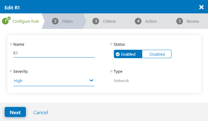 Editing an Alert Rule | Zscaler