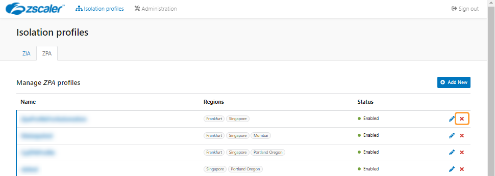 Deleting Your ZPA Isolation Profile | Zscaler