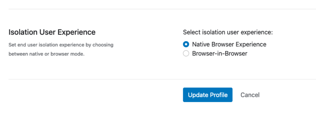 User Experience Modes in Cloud Browser Isolation | Zscaler