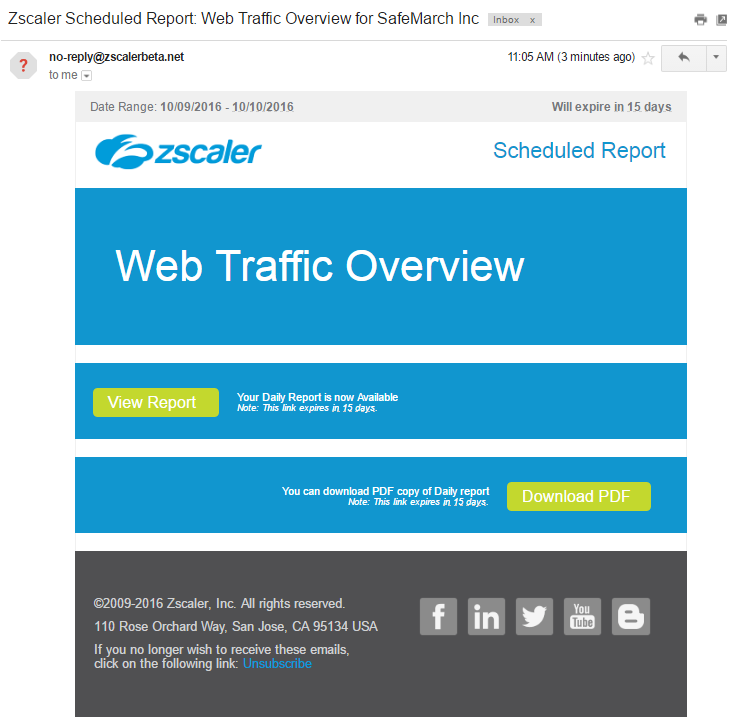 Scheduling Reports | Zscaler