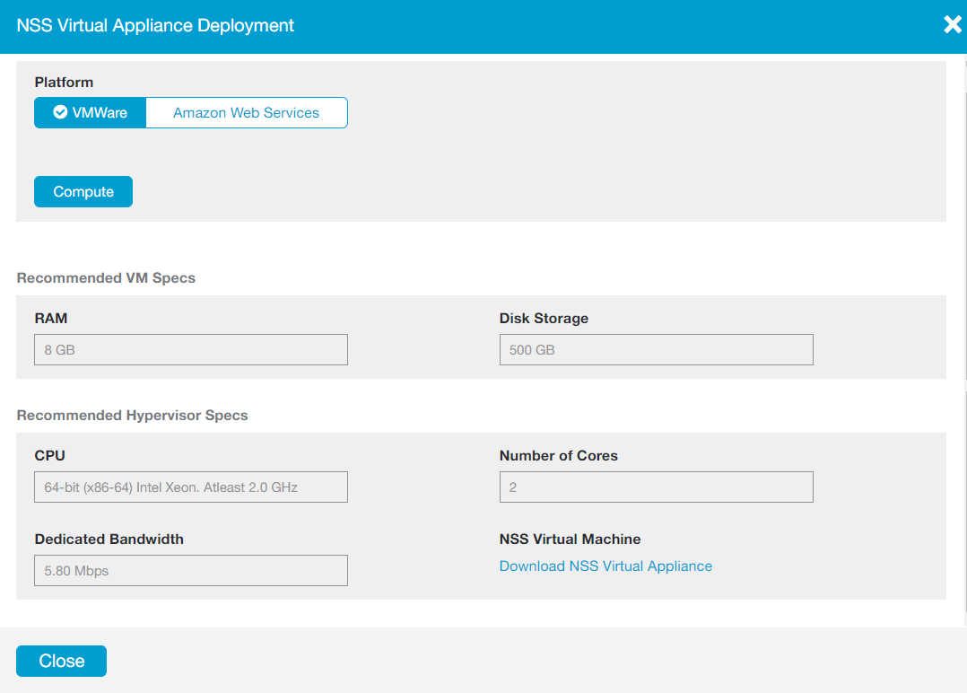 Deploying NSS Virtual Appliances | Zscaler
