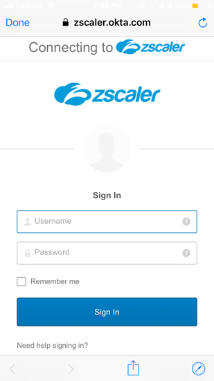 Zscaler Login