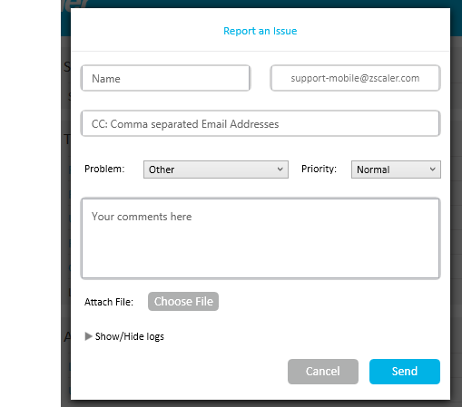 Reporting an Issue with the Zscaler App (Windows) | Zscaler