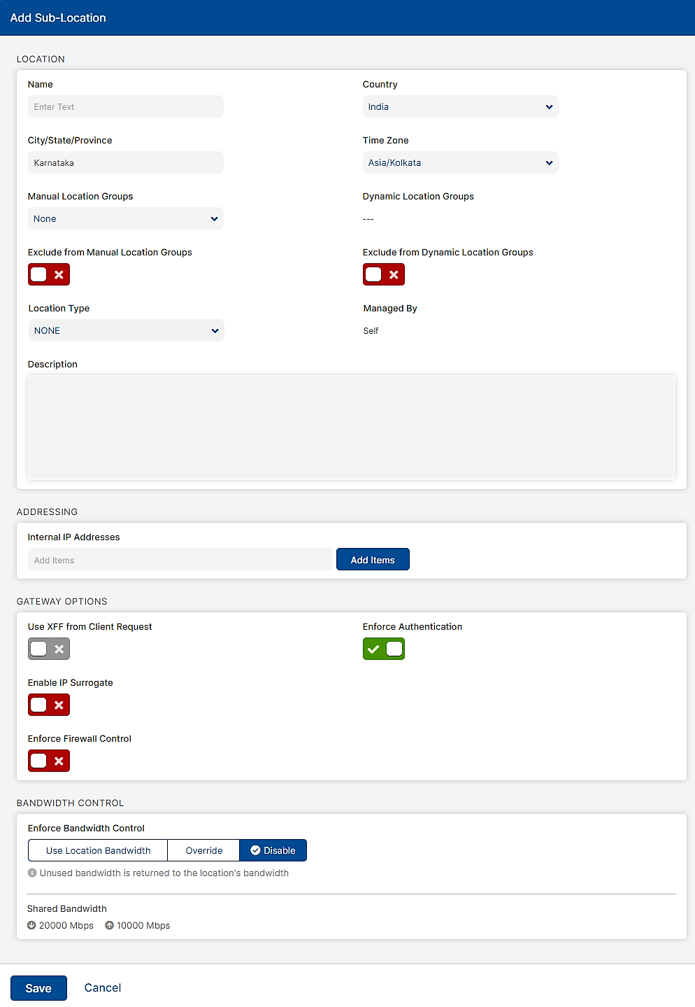 Configuring Sub-Locations | Zscaler