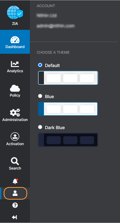 Customizing Your Admin Account Settings | Zscaler