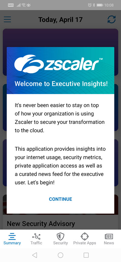 Accessing and Using the Executive Insights App | Zscaler
