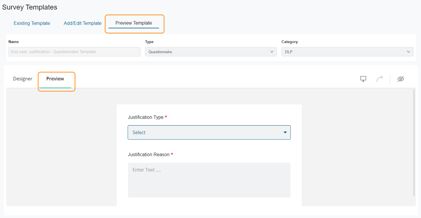 Managing Survey Templates | Zscaler