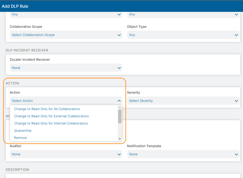CRMのDLPルールの追加