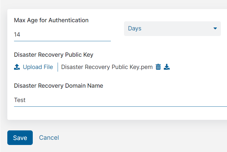 About Disaster Recovery Settings | Zscaler