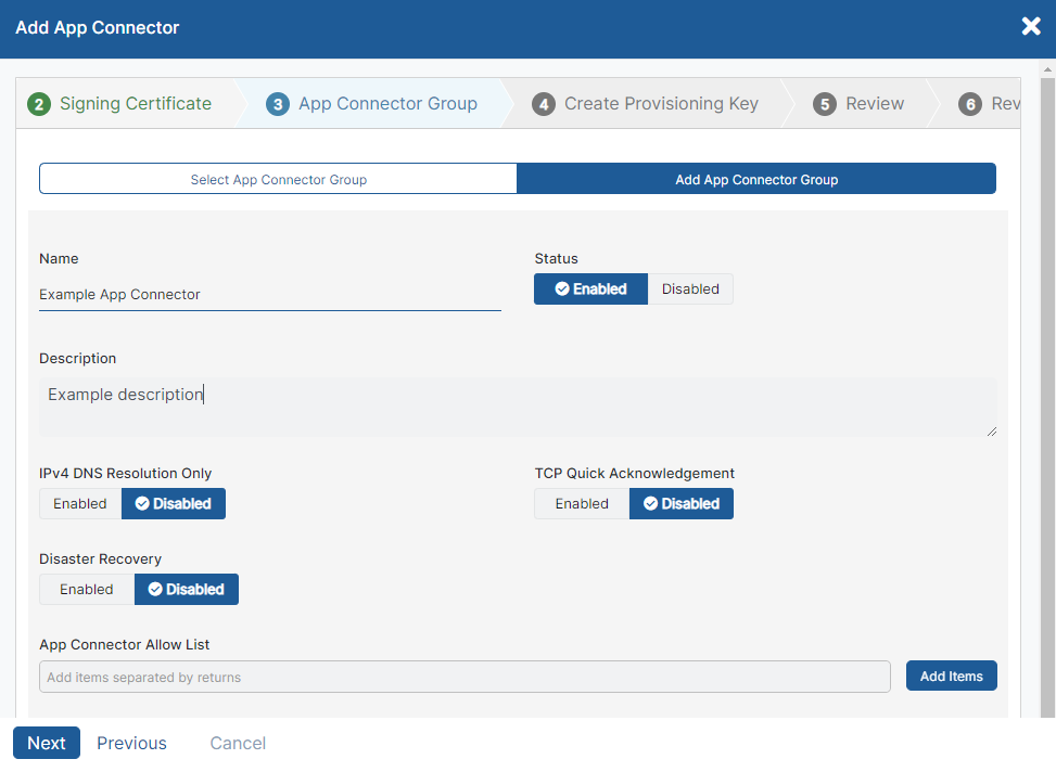 App Connectorの設定 | Zscaler